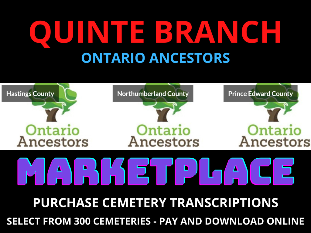 Quinte Branch of the Ontario Genealogical Society – Ontario Ancestors